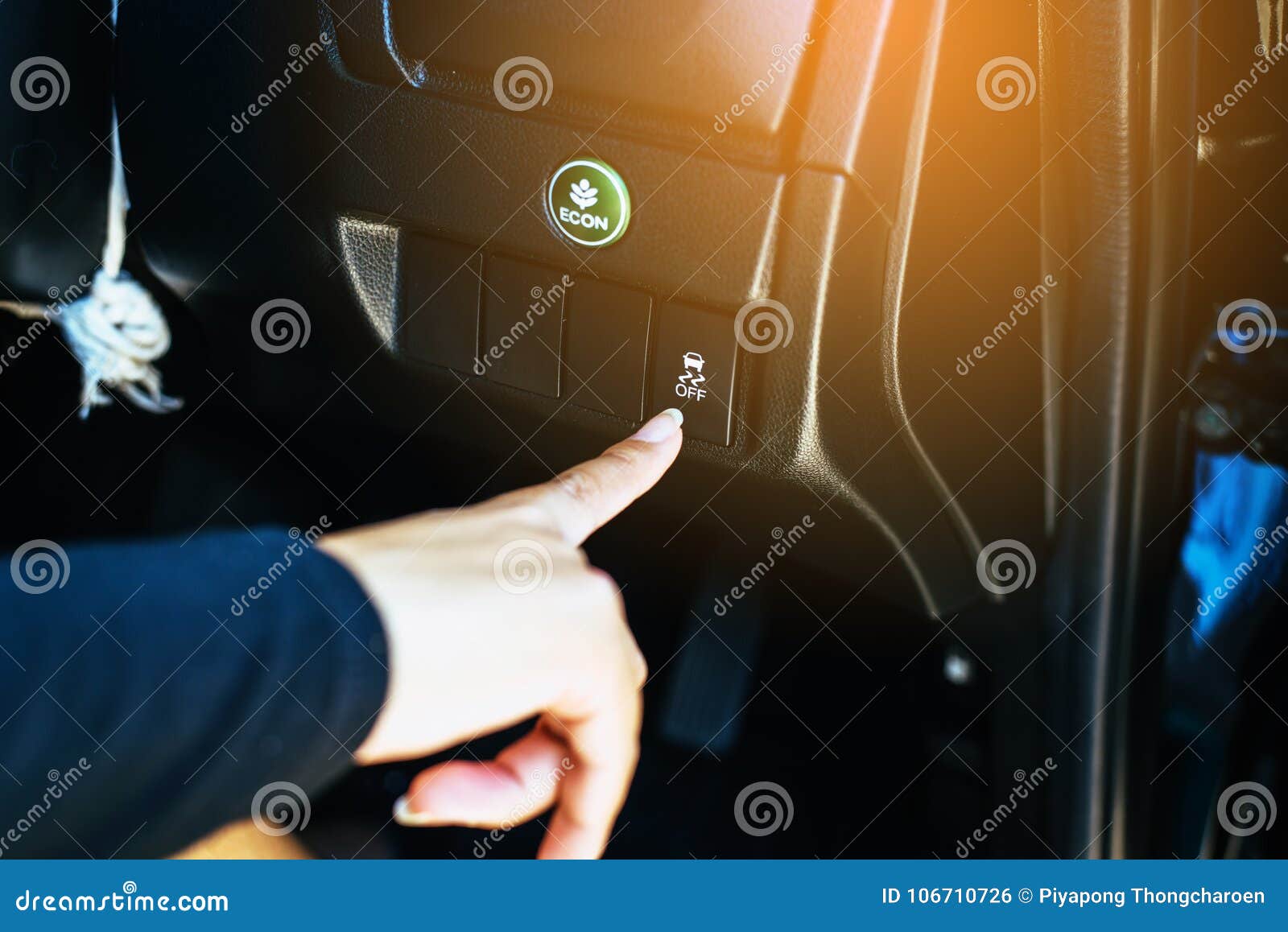 Finger Driver Turn on VSC Switch in Car Stock Photo - Image of fuel ...