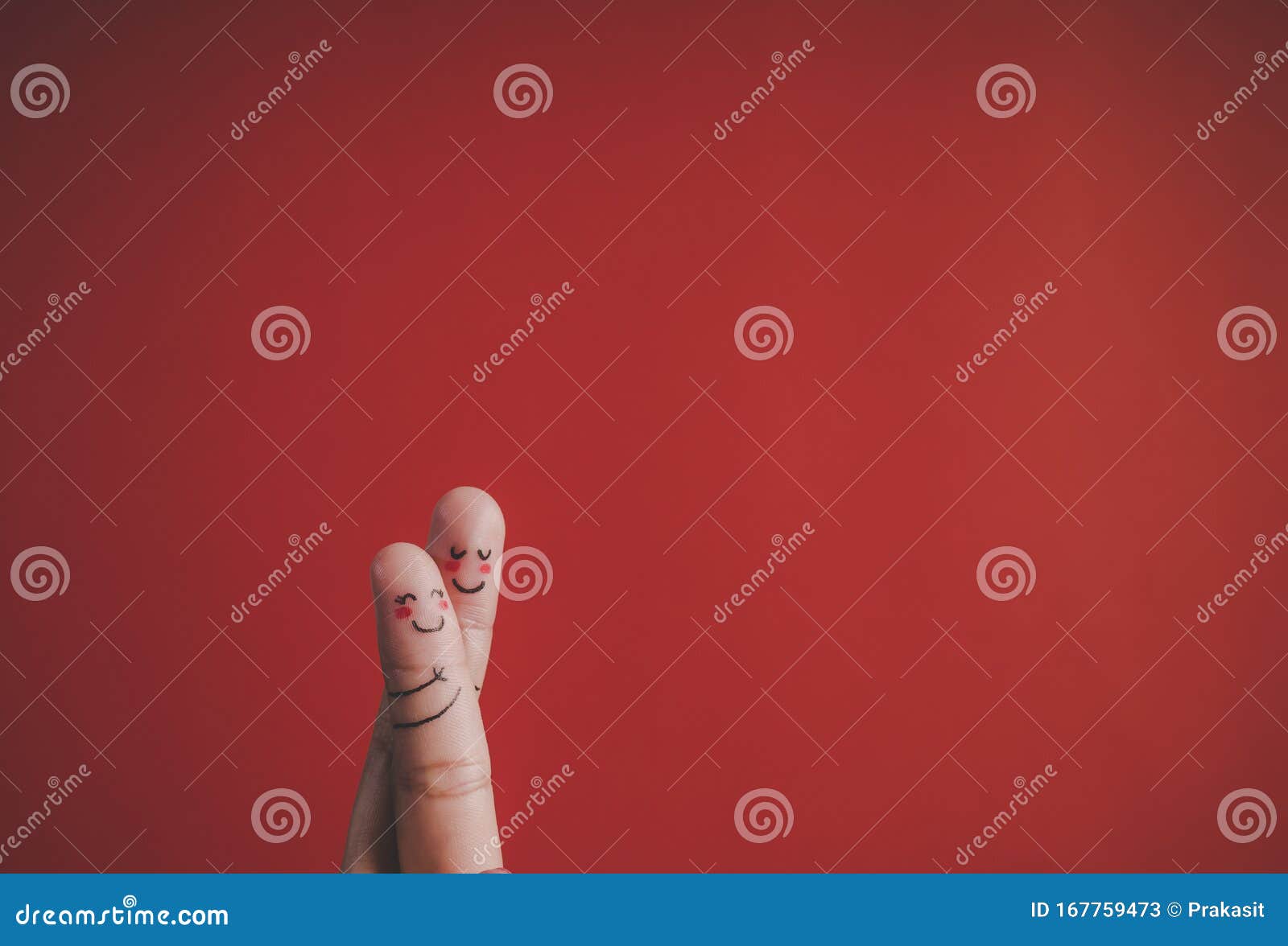 Finger with emotion on red stock image. Image of feeling - 167759473