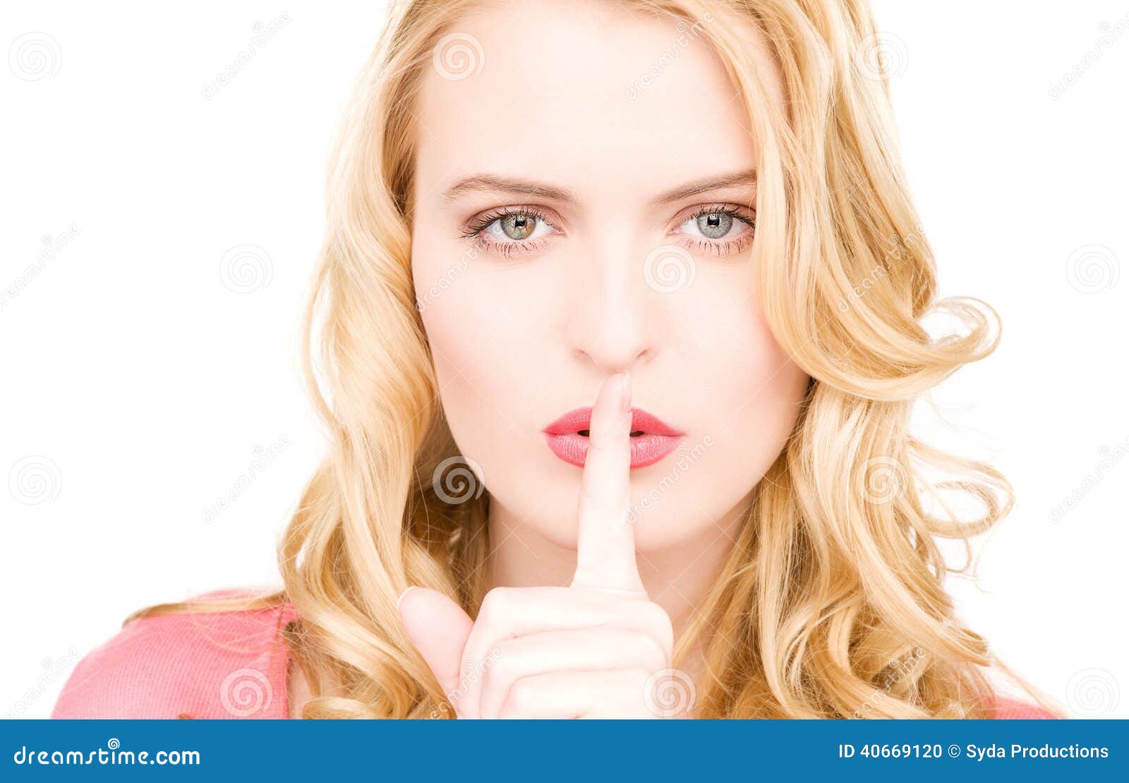 Finger en los labios foto de archivo. Imagen de adulto - 40669120