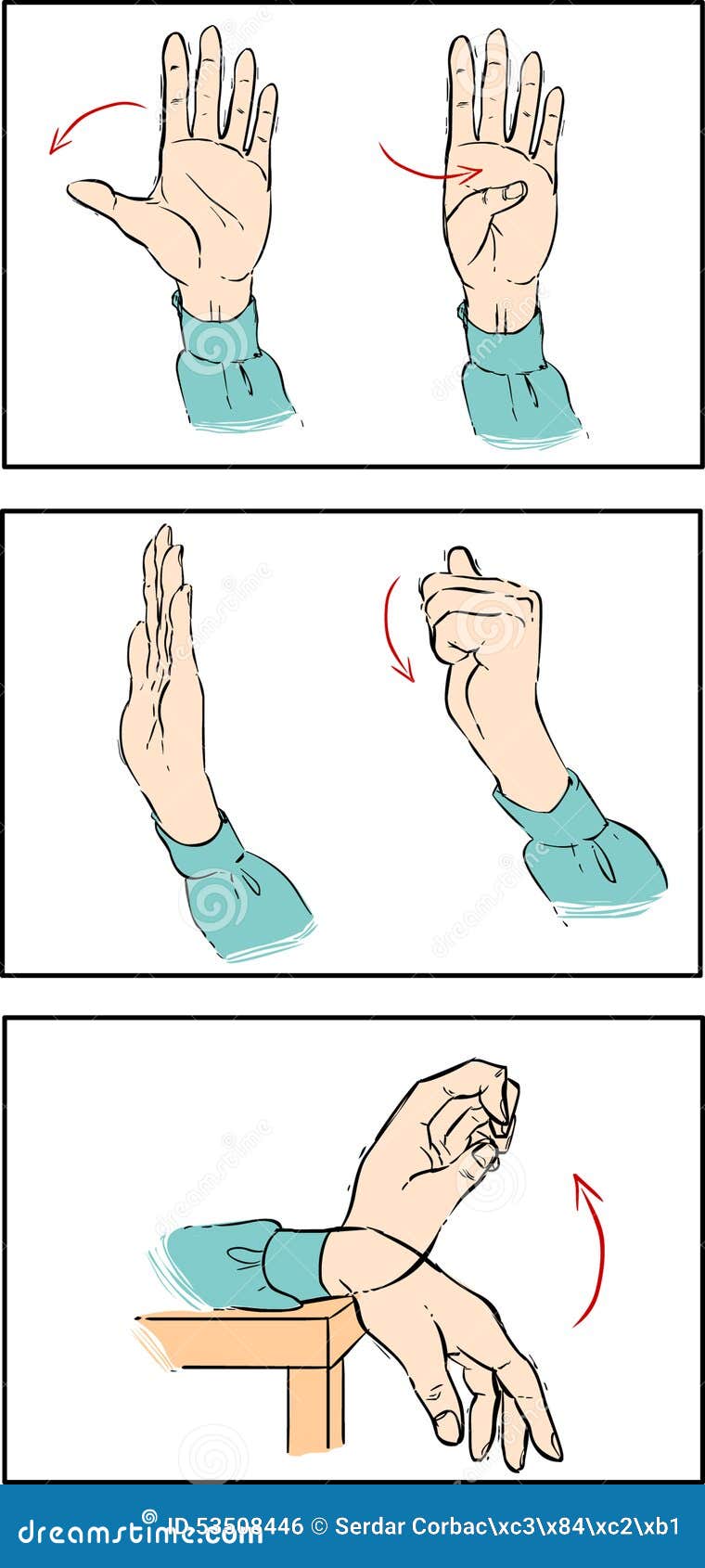 Finger exercises stock vector. Illustration of anxiety - 53508446