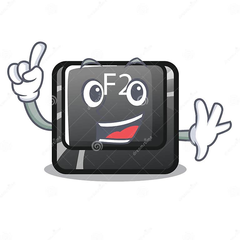 Finger F2 Button on the Mascot Computer Stock Vector - Illustration of ...