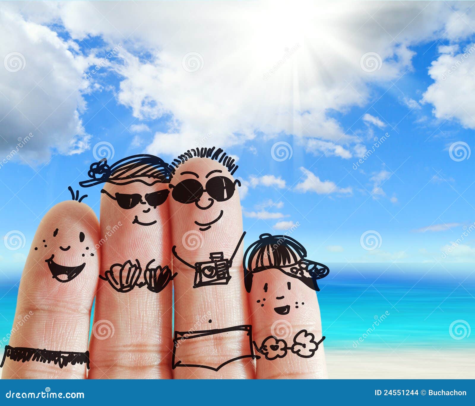 Finger Family. Art Of Hand Stock Photography | CartoonDealer.com #71003054