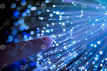 Finger and fiber optics stock image. Image of cable, abstract - 17034557