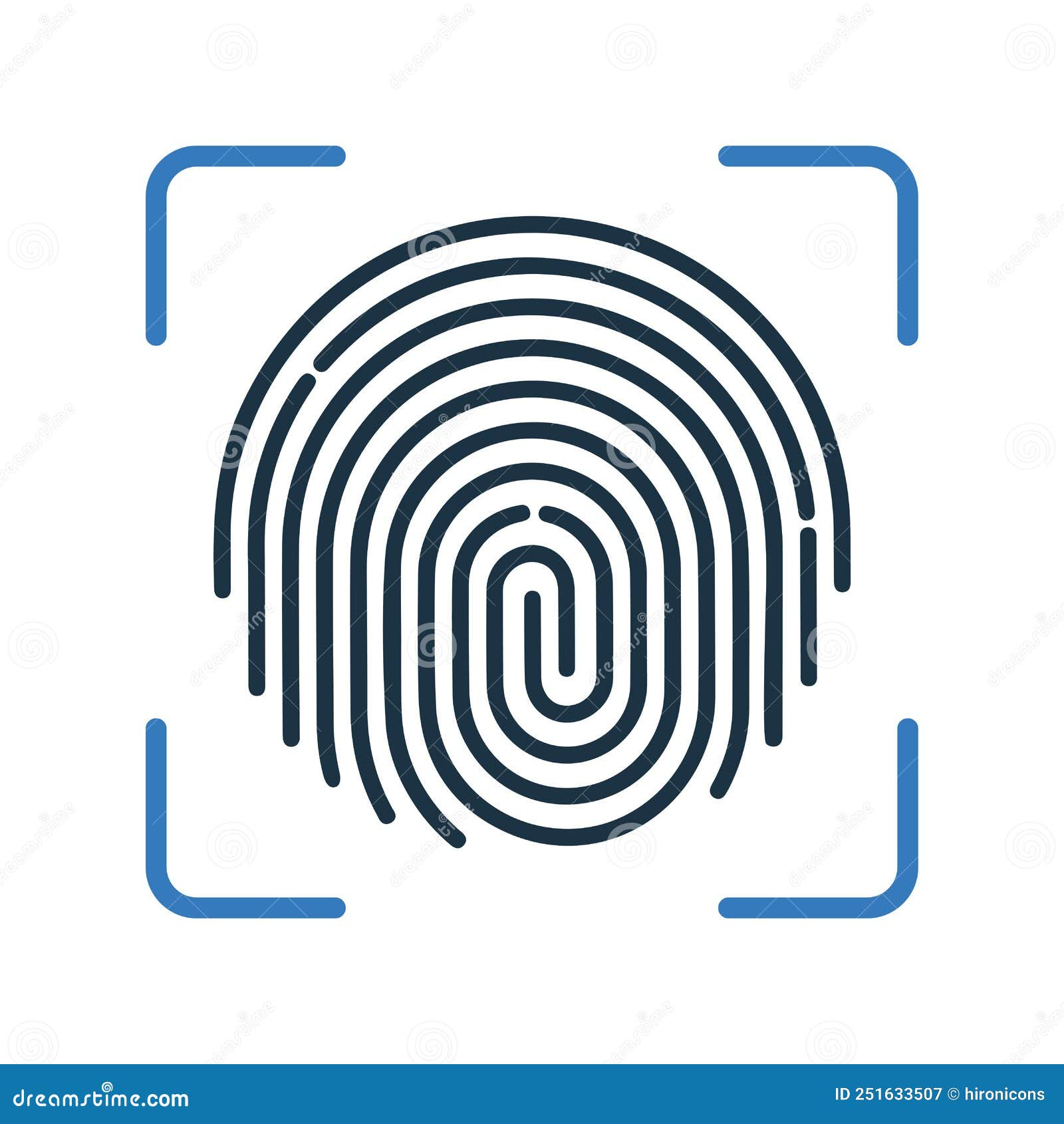 Finger, Fingerprint, Touch Icon. Simple Editable Vector Graphics Stock ...