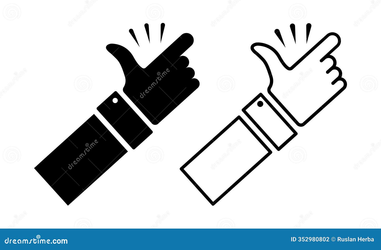 Finger Flick Vector Icon On White Background. Hand Gesture. Finger Snap ...