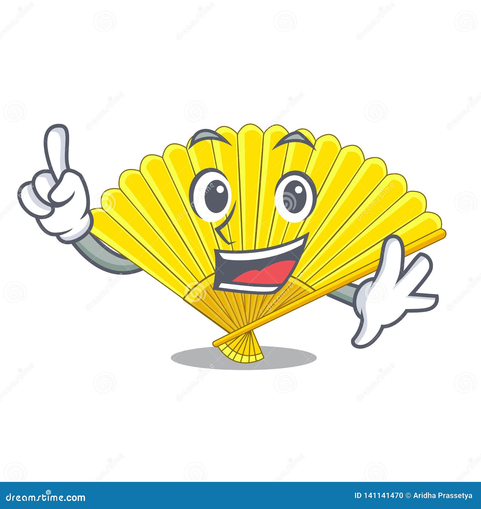 Finger Folding Fan Isolated with the Cartoon Stock Vector ...