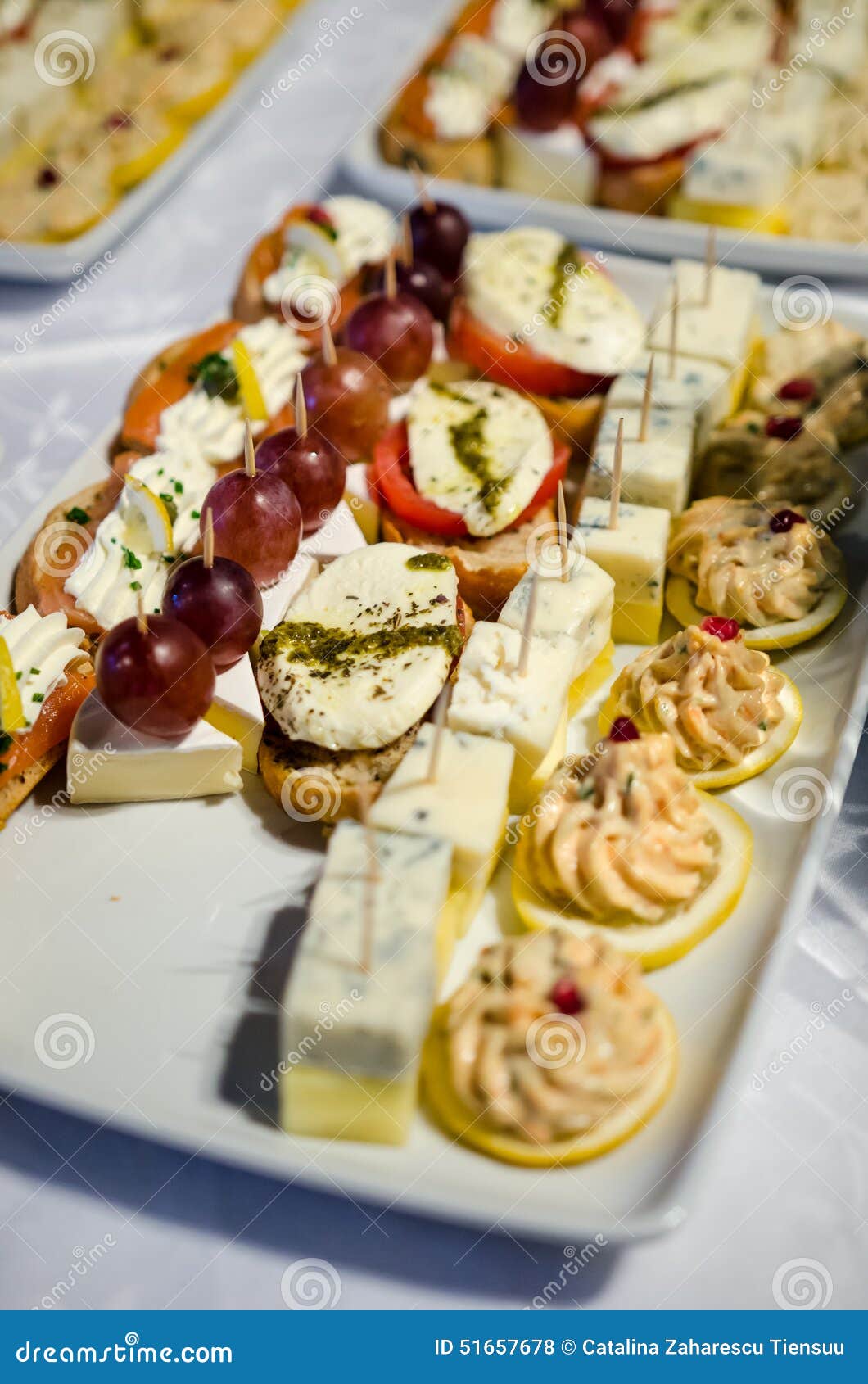 Finger-food (appetizers) stock photo. Image of plate - 51657678
