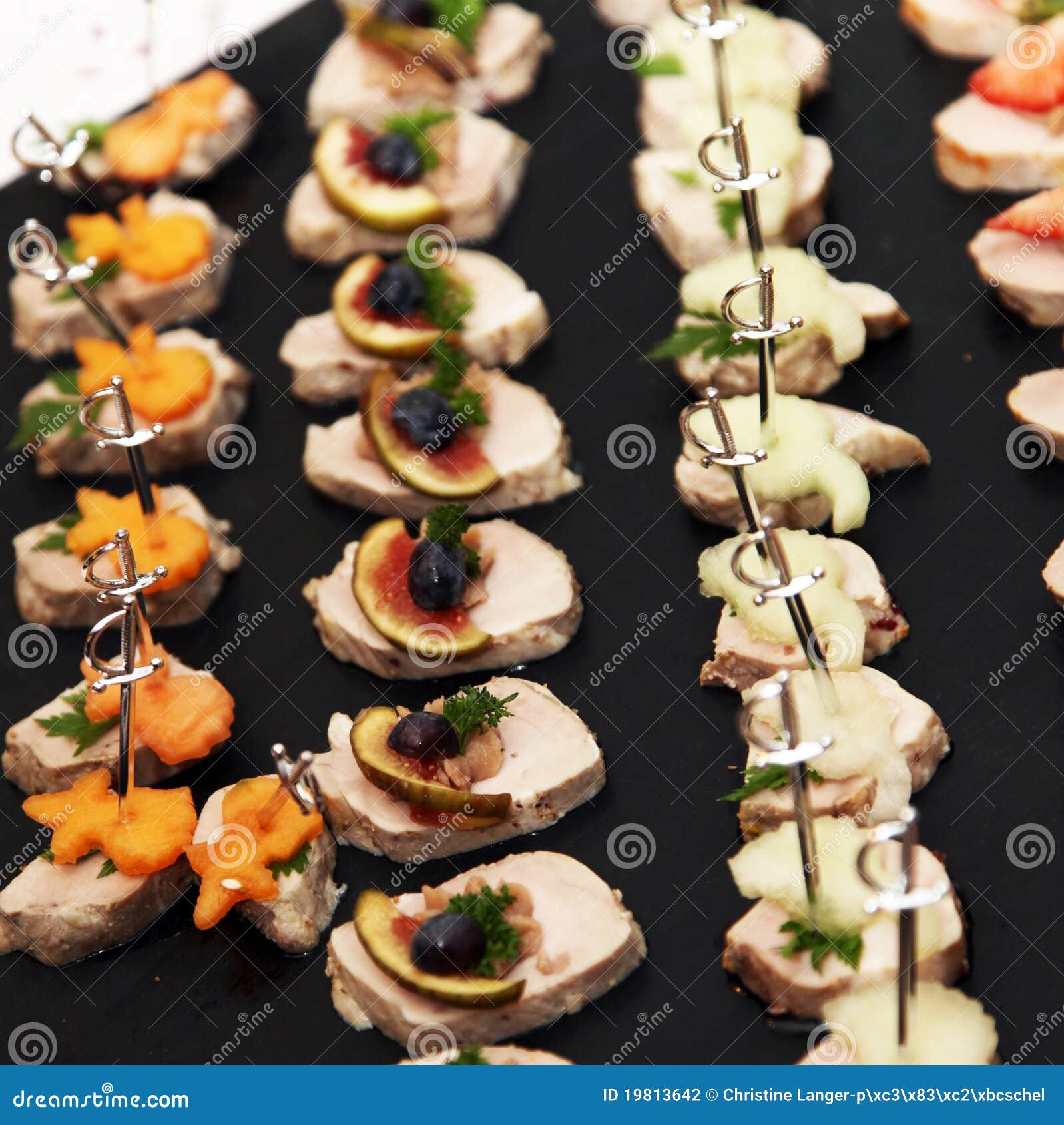 Finger Food or Appetizers - Meat Decorated Stock Photo - Image of ...