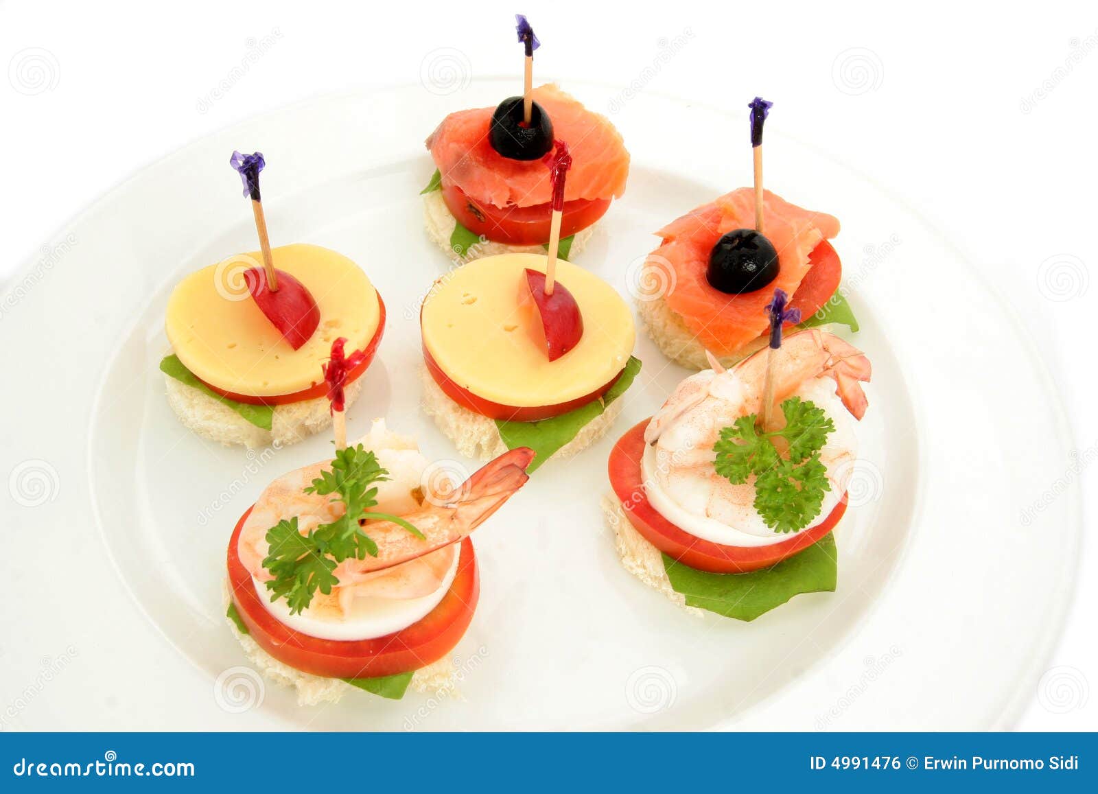 Finger food or canape stock photo. Image of salmon, miniature - 4991476