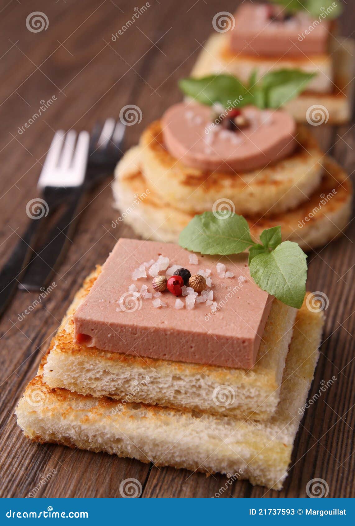Finger food with foie gras stock image. Image of duck - 21737593
