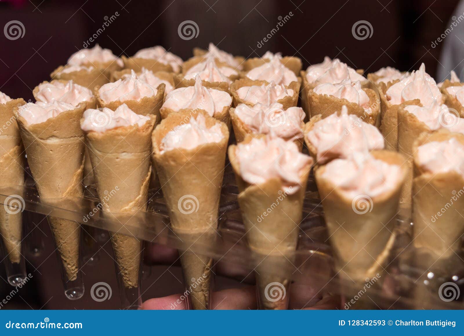 Filled Cones Finger Food Ready Stock Image - Image of dinner, bread ...