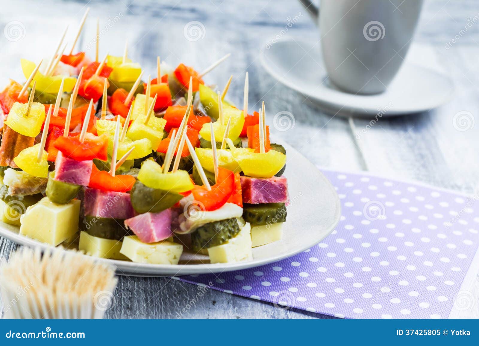 Finger Foods Toothpicks Appetizer Stock Image - Image of party, fresh ...