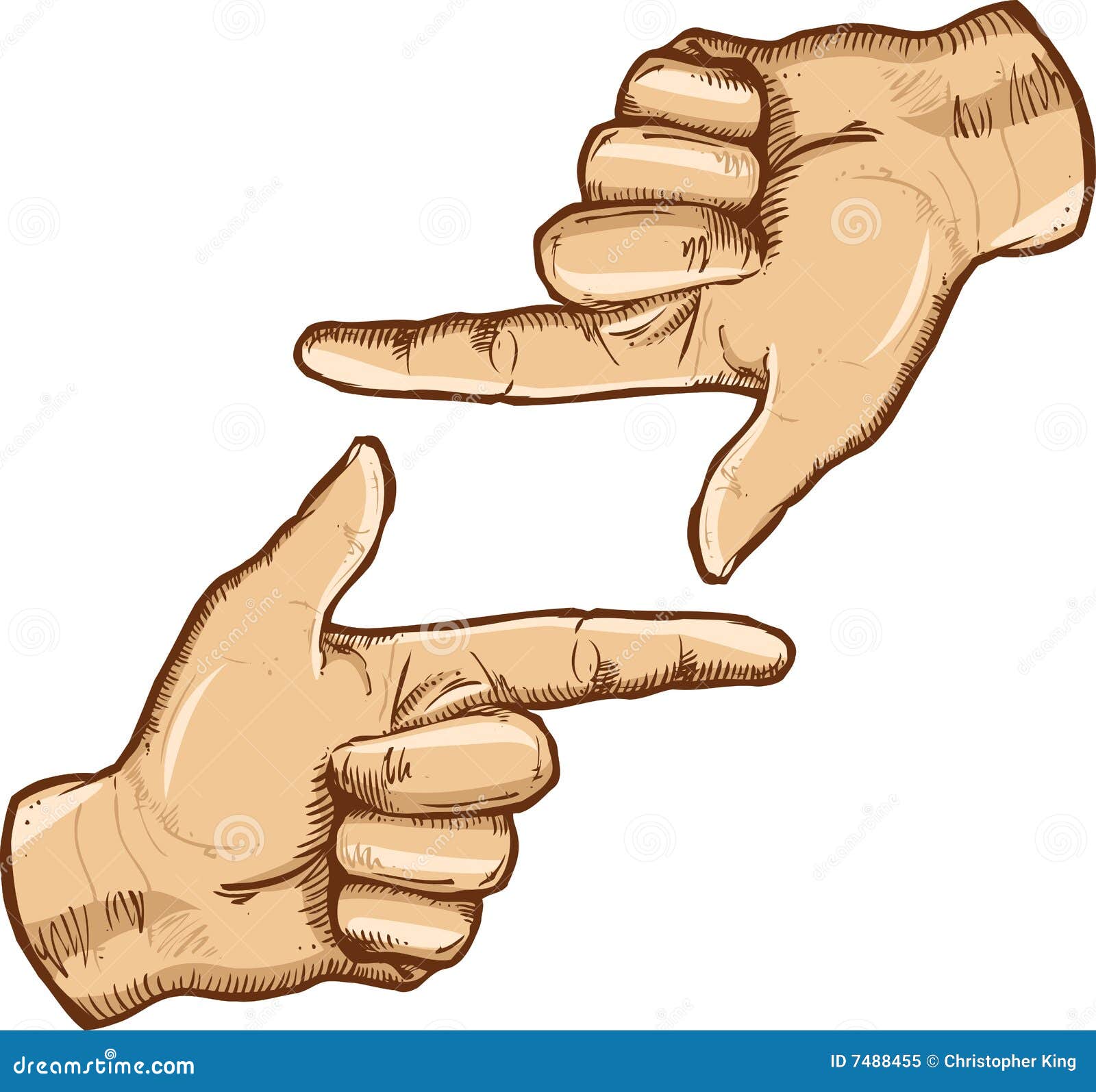 Finger Frame Vector Illustration Stock Vector - Illustration of clean ...