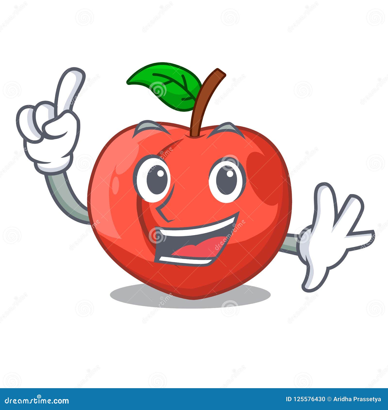 Finger Fruit of Nectarine Isolated on Mascot Stock Vector ...
