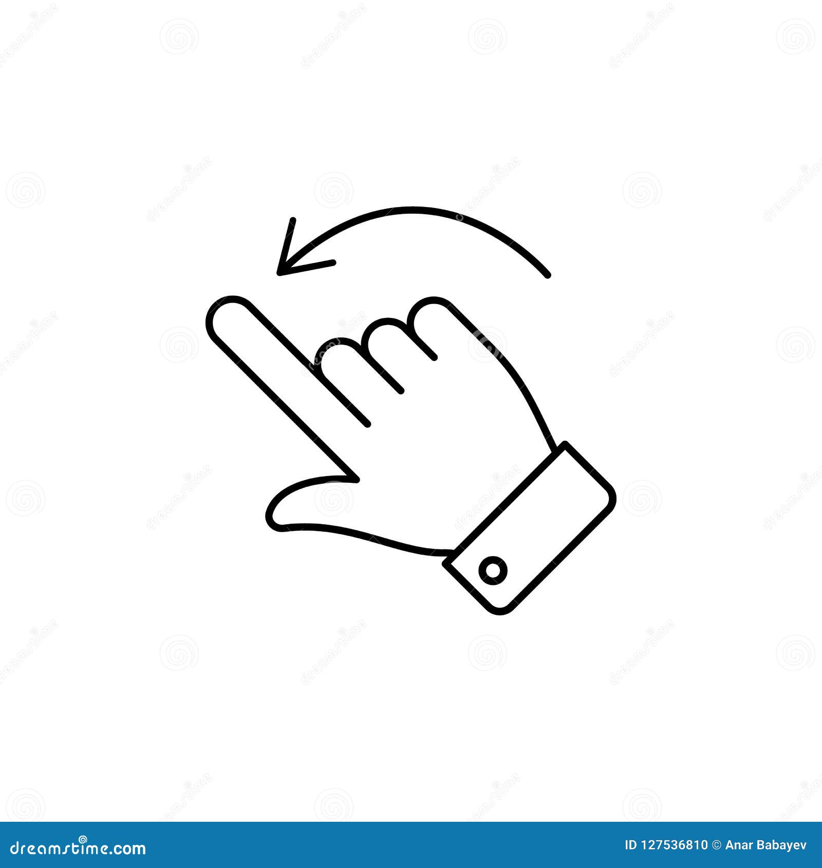 Finger Gesture Hand Move Left Right Swipe Outline Icon Element Of Simple Icon For