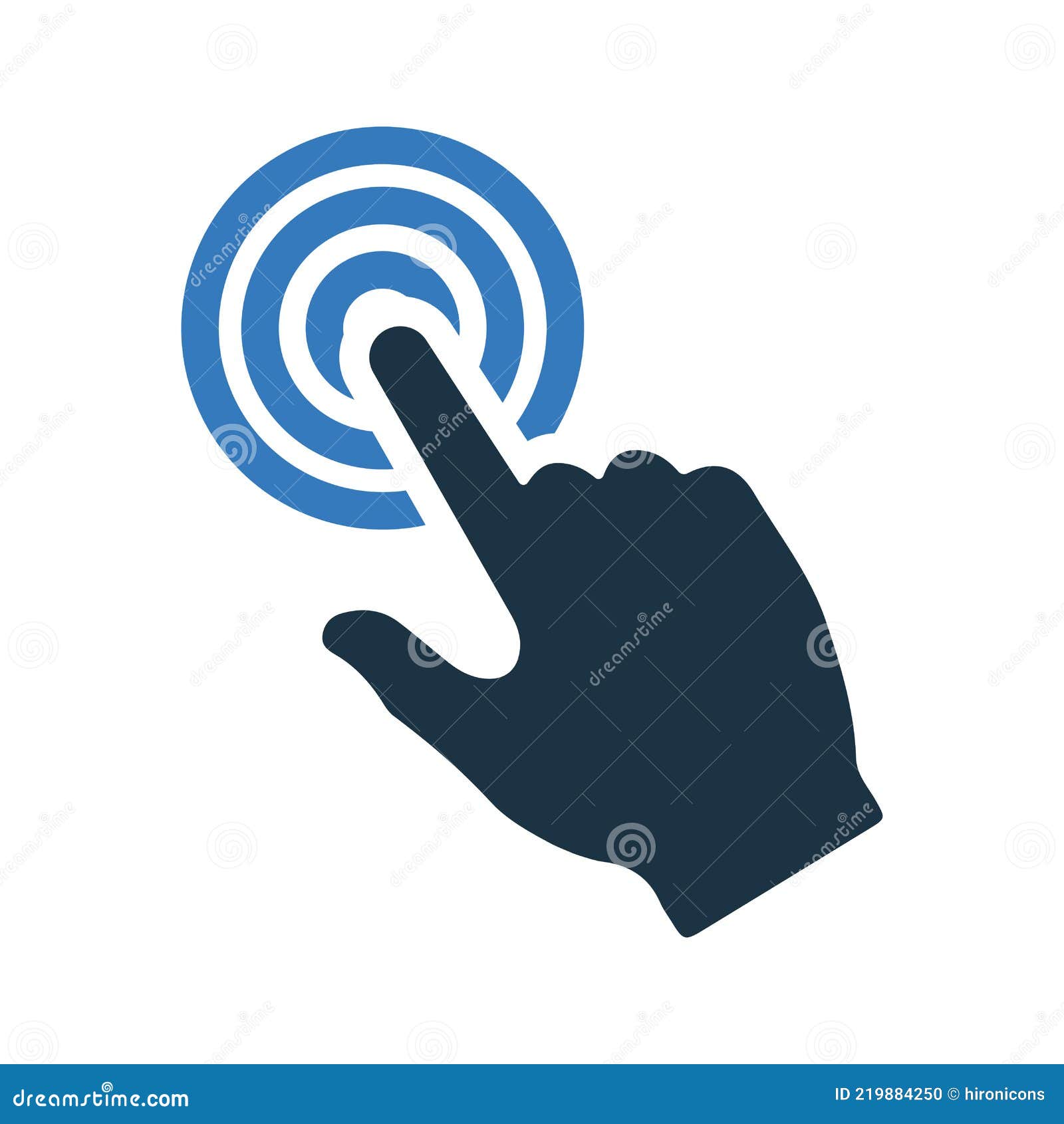 Finger, Gesture, Touch Screen Icon. Editable Vector Isolated on a White ...