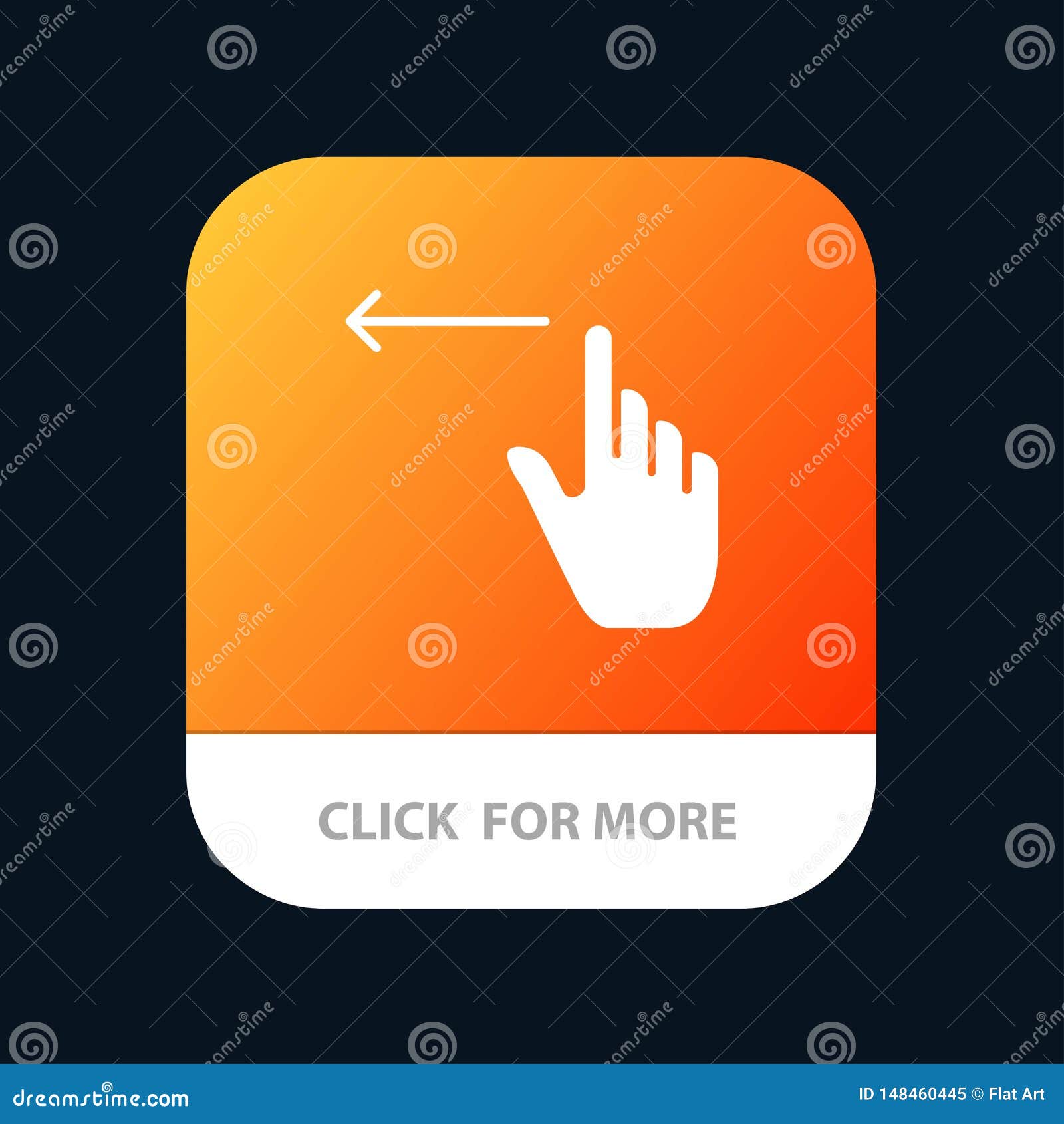 Finger Gestures Hand Left Mobile App Button Android And Ios Glyph Version Stock Vector