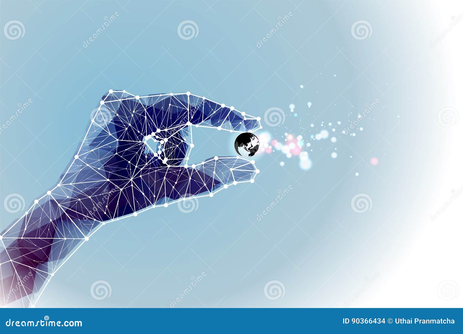 Finger Gripping. Line and Dot Design Stock Vector - Illustration of ...
