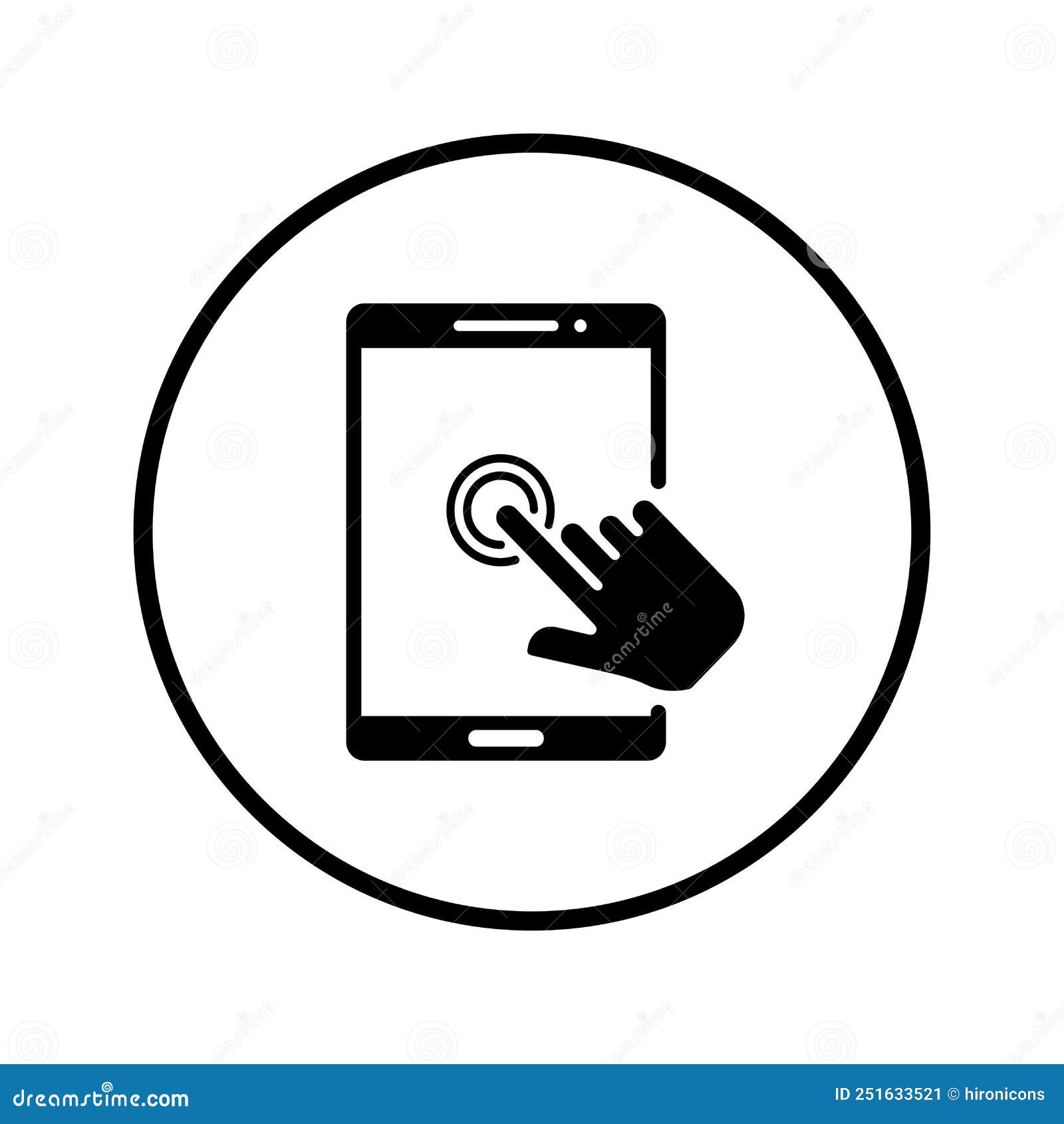 Finger, Hand, Screen, Touch Icon. Black Vector Graphics Stock Vector ...