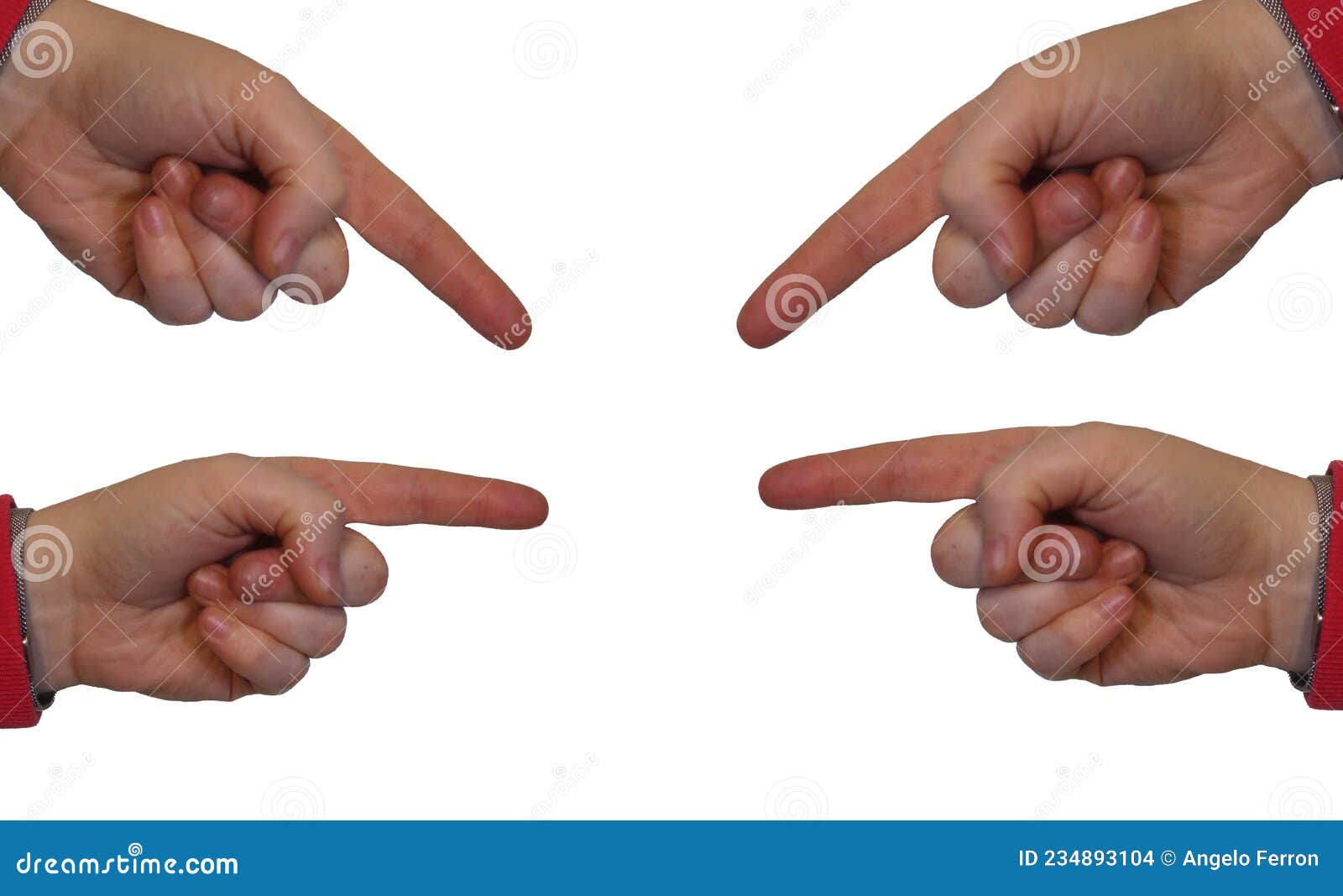 Finger of the Hand in Various Positions Stock Photo - Image of ...