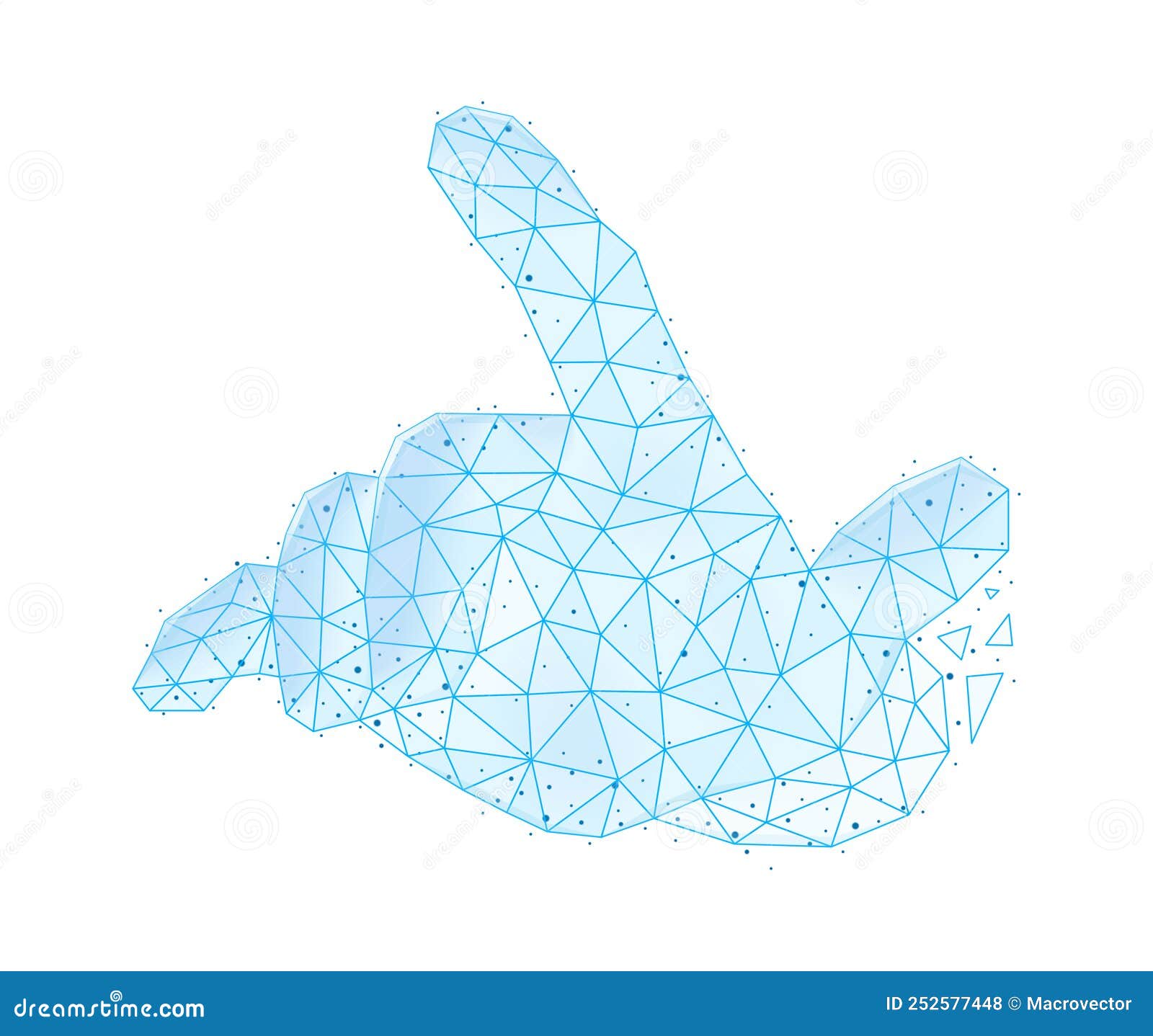 Finger Hand Wireframe Composition Stock Vector - Illustration of human ...