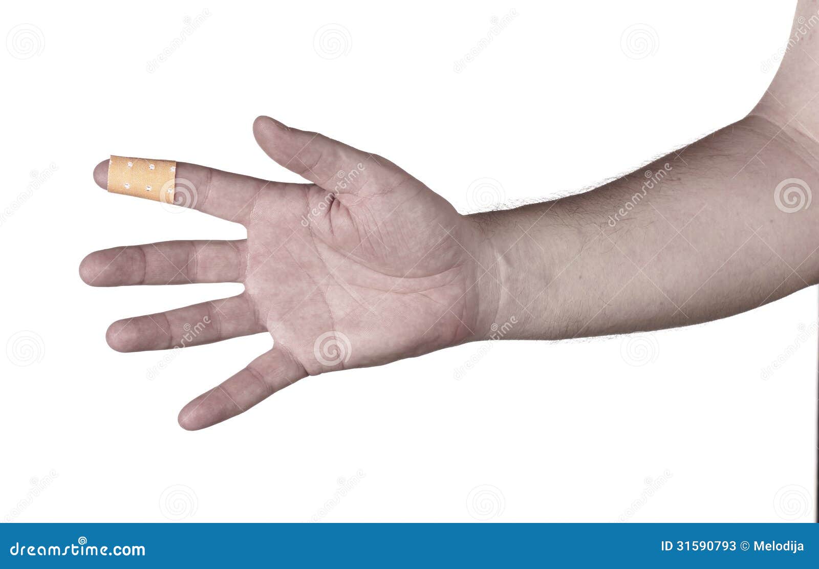 Finger with Healing Plaster. Stock Image - Image of protection, hygiene ...