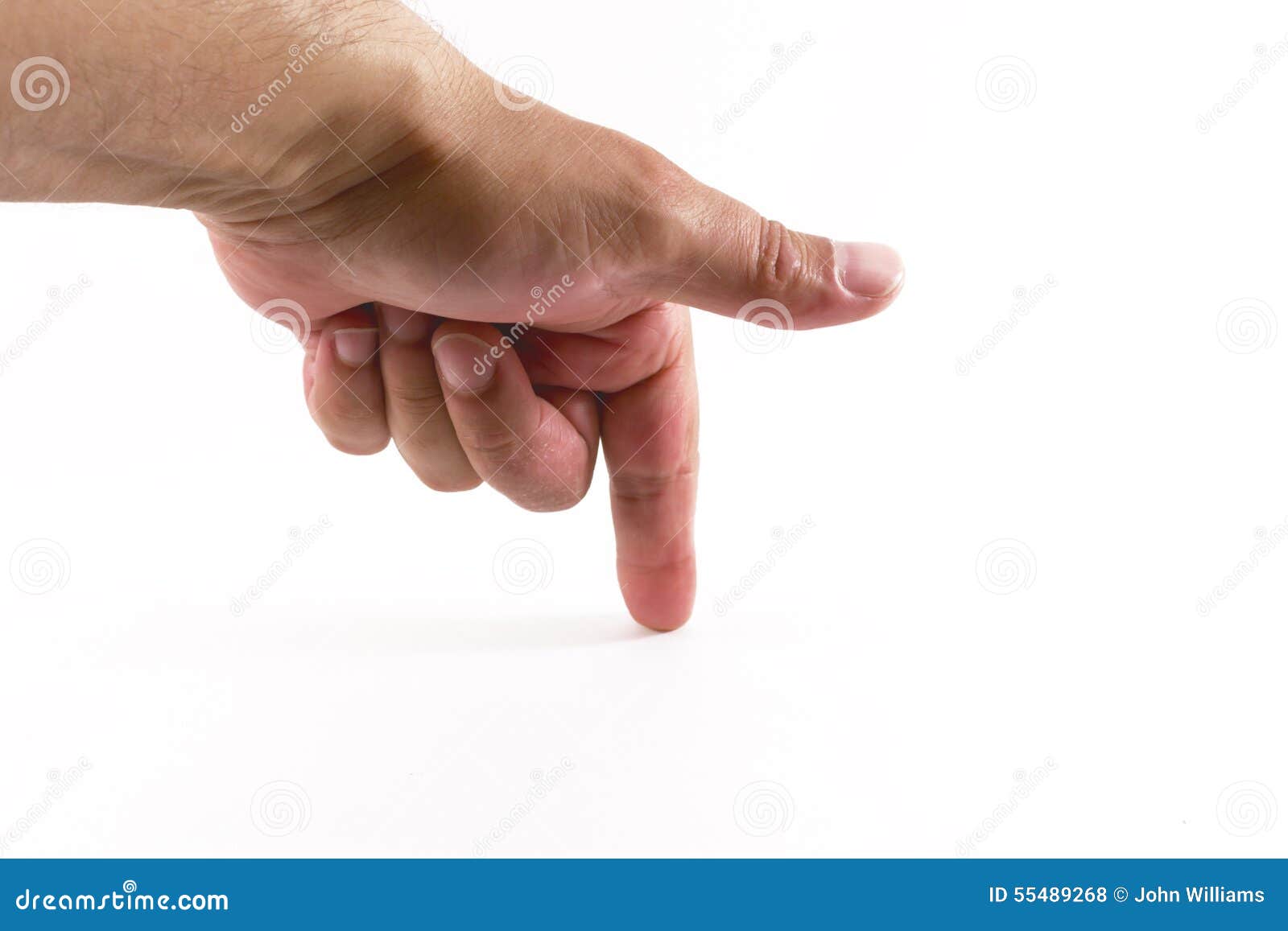 Finger-Herunterdrücken stockfoto. Bild von punkt, finger - 55489268