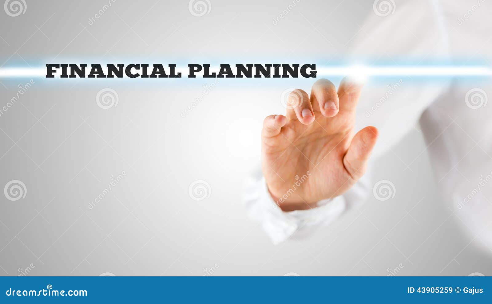 Finger Highlighting Financial Planning Words Stock Image - Image of ...