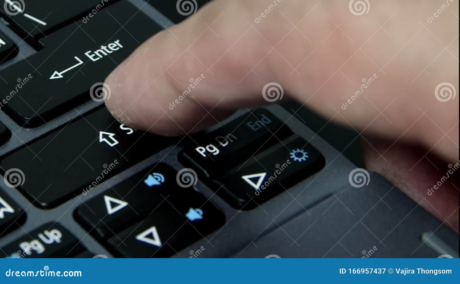 A Finger Hitting Shift Button on Notebook Keyboard Stock Video - Video ...
