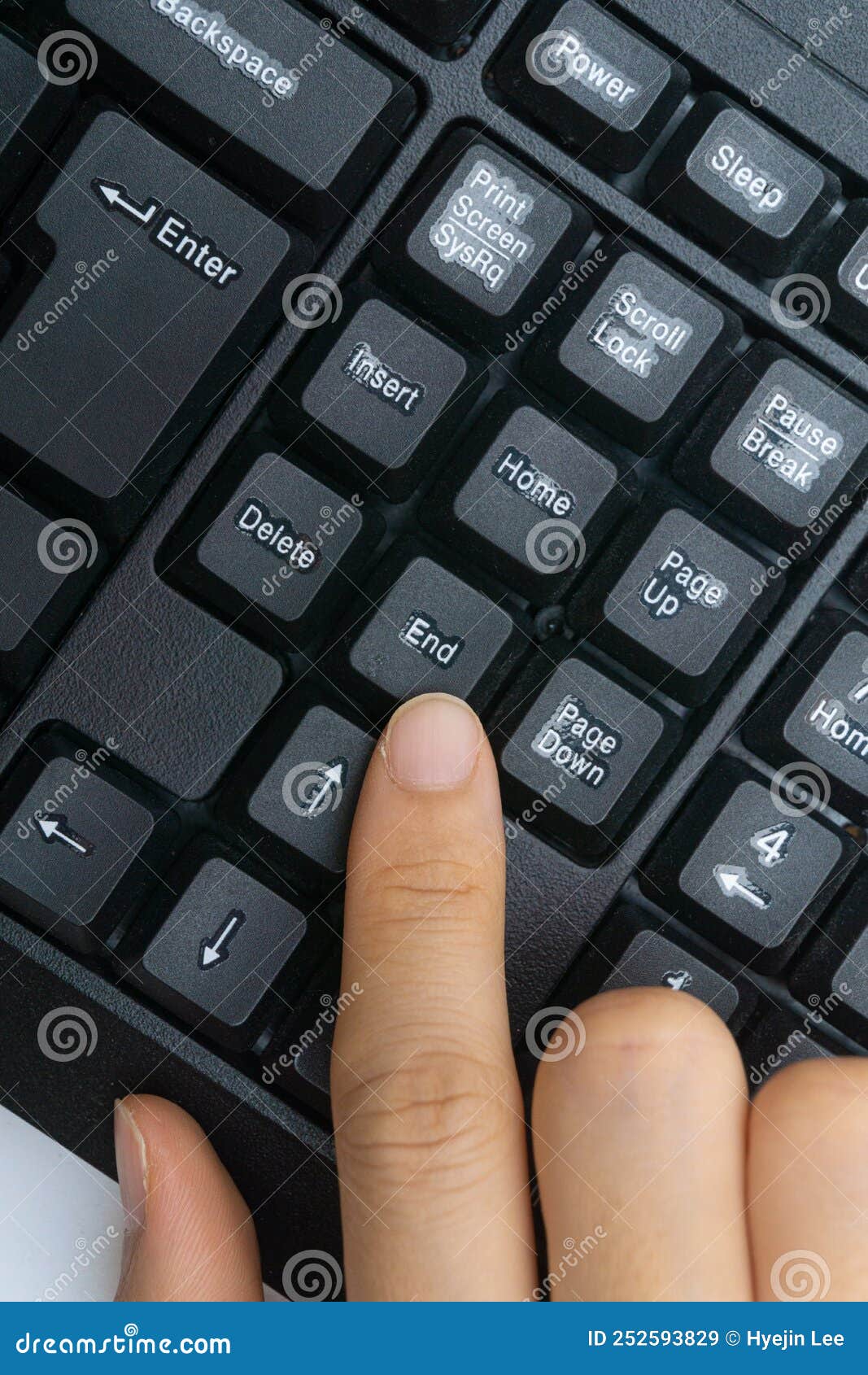Finger Holding Computer Keyboard Stock Image - Image of communication ...