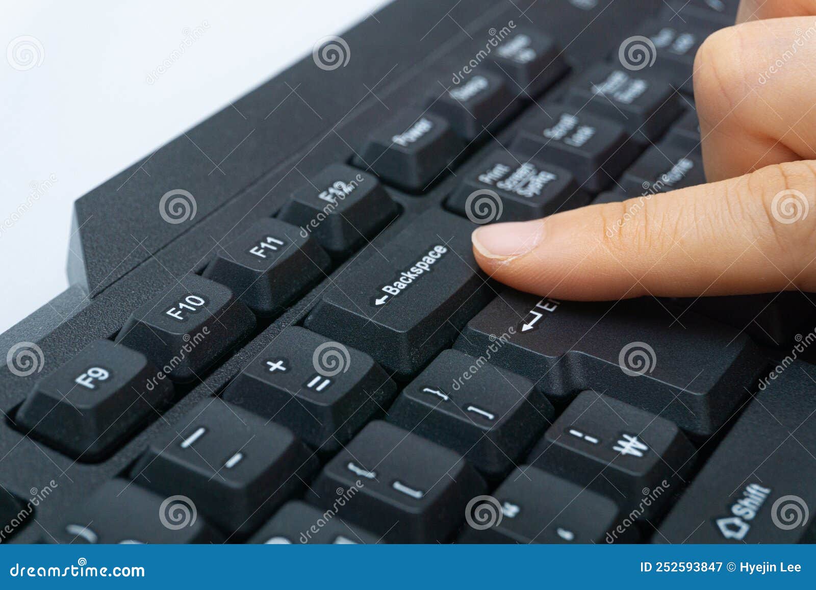 Finger Holding Computer Keyboard Stock Image - Image of brand, limb ...