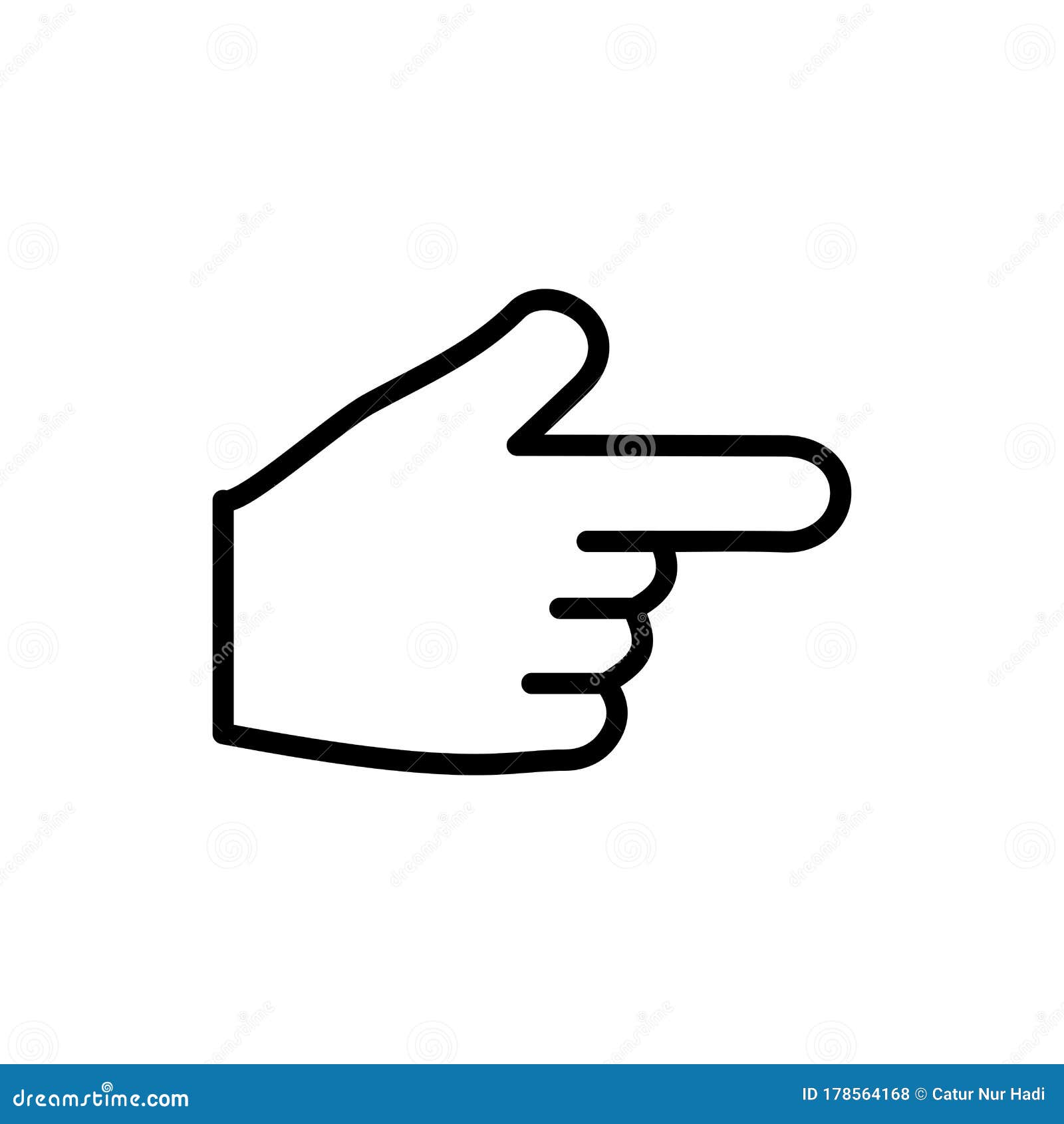 Finger Icon, Pointer Signage Trendy Stock Vector - Illustration of ...