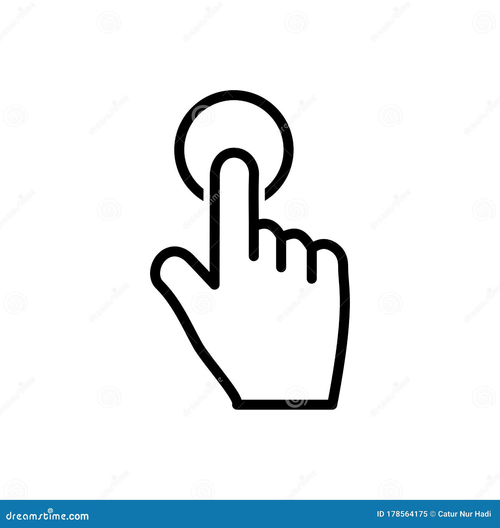 Finger Icon, Pointer Signage Trendy Stock Vector - Illustration of ...