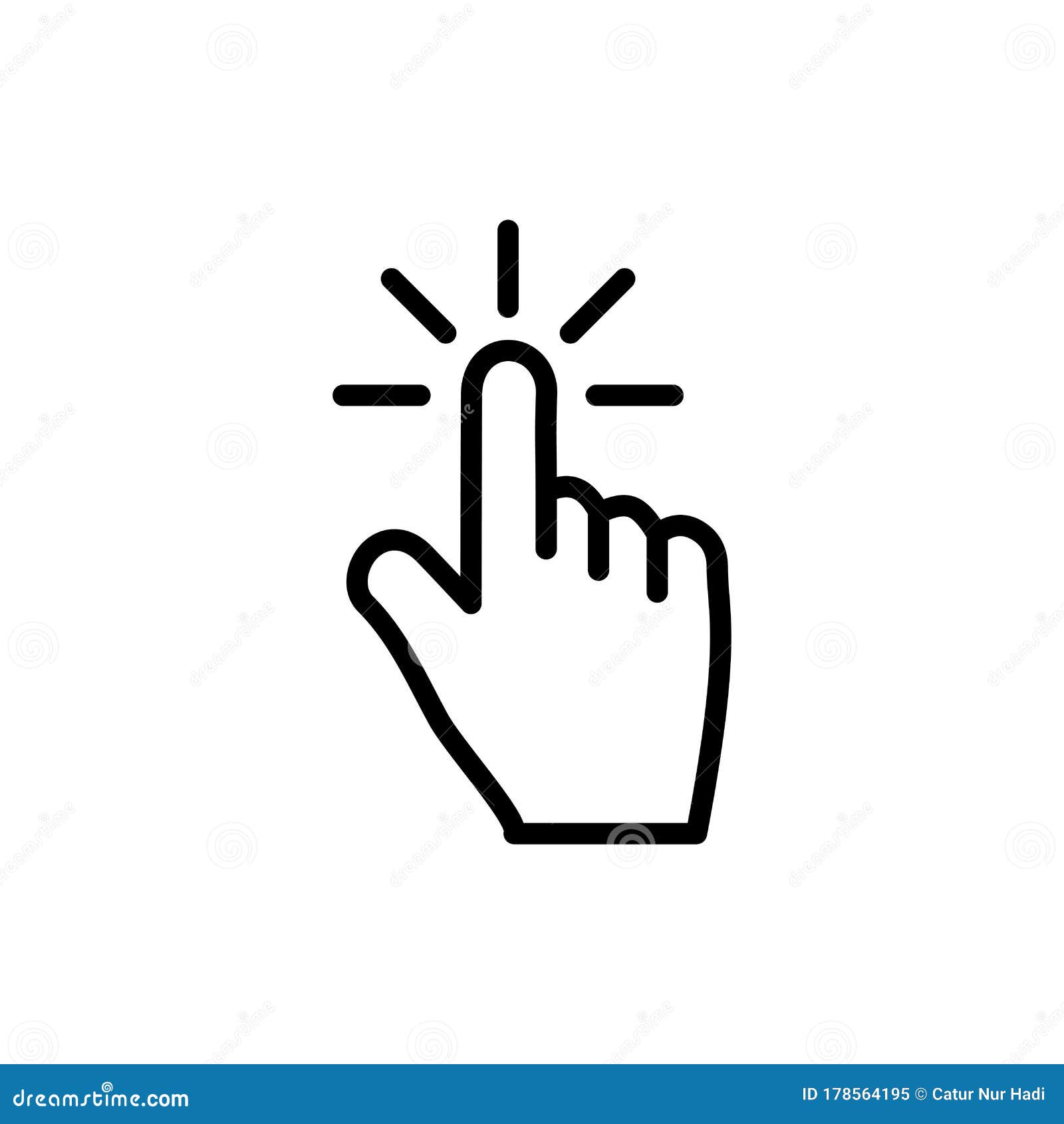 Finger Icon, Pointer Signage Trendy Stock Illustration - Illustration ...