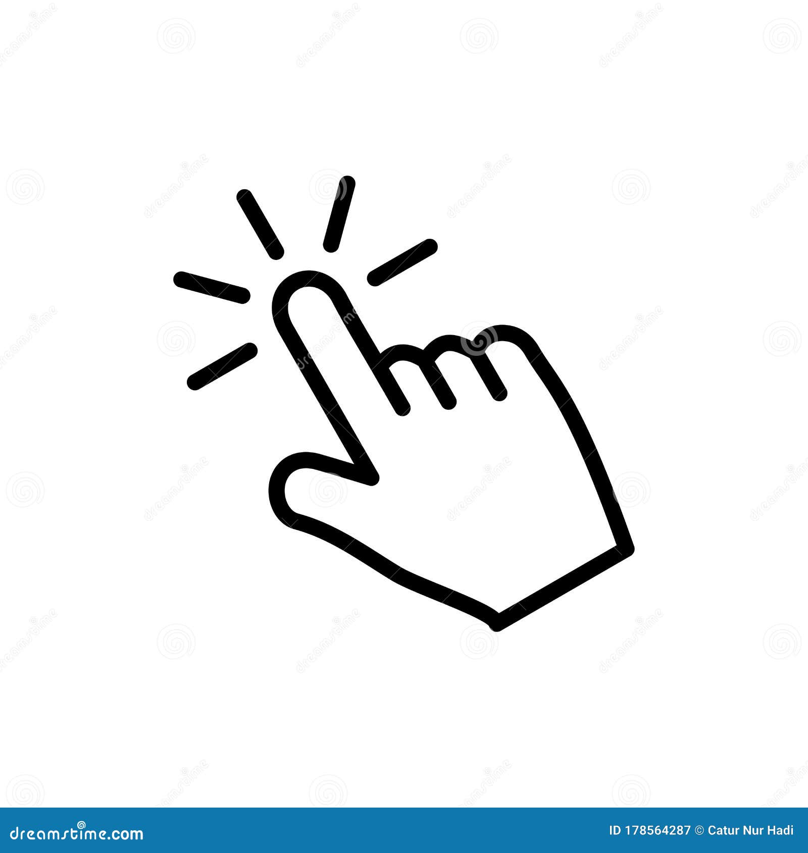 Finger Icon, Pointer Signage Trendy Stock Vector - Illustration of ...