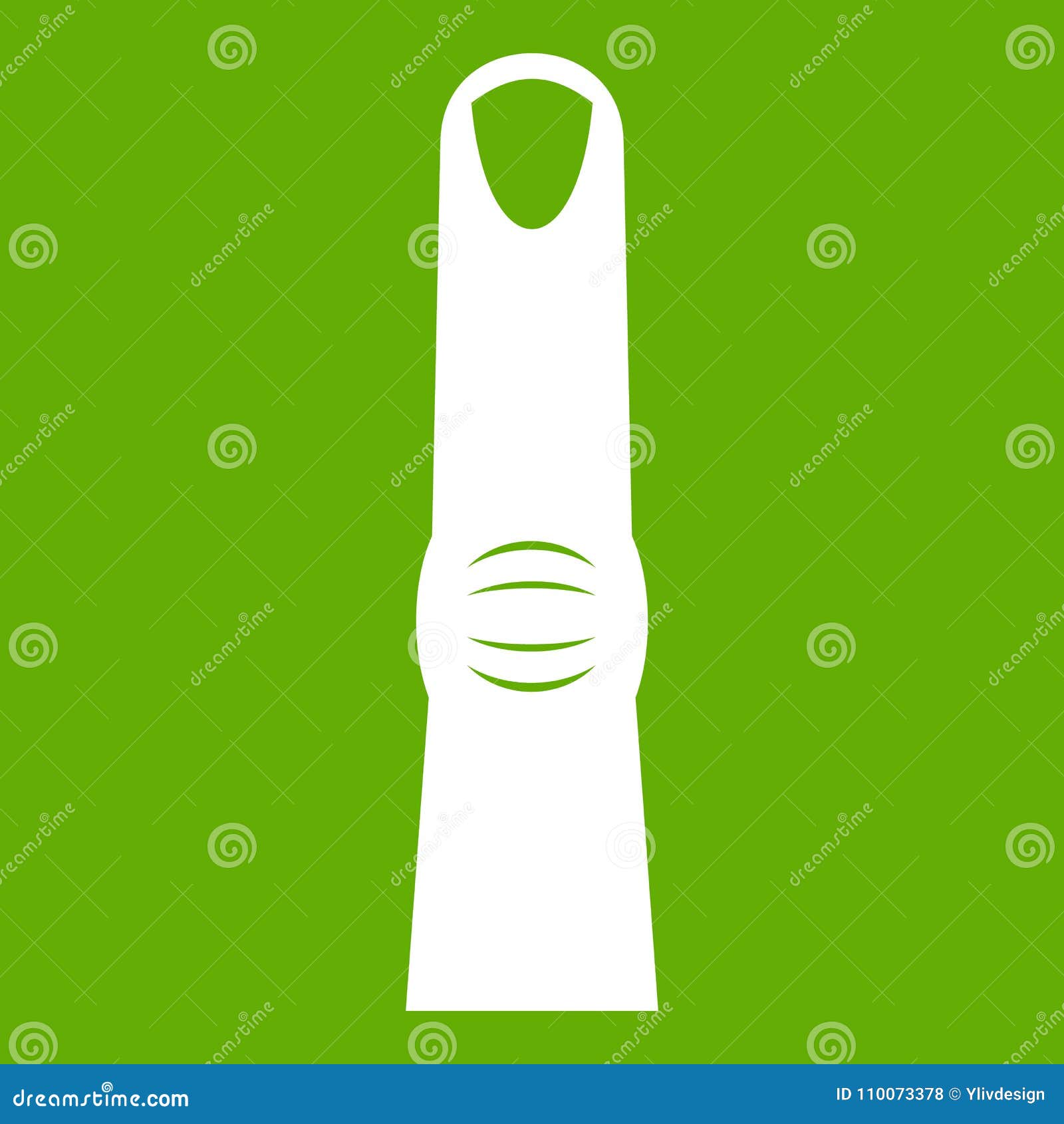 Finger icon green stock vector. Illustration of concept - 110073378