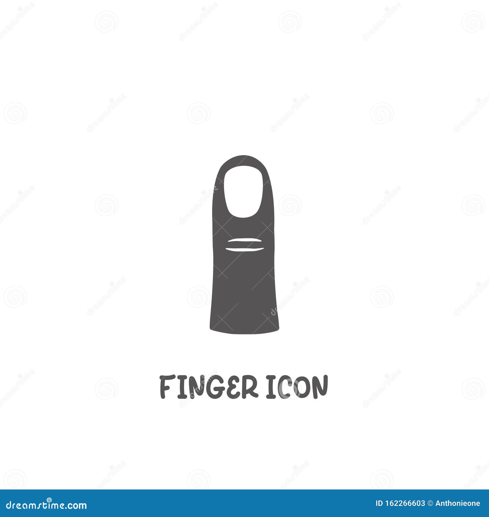 Finger Icon Simple Flat Style Vector Illustration Stock Vector ...