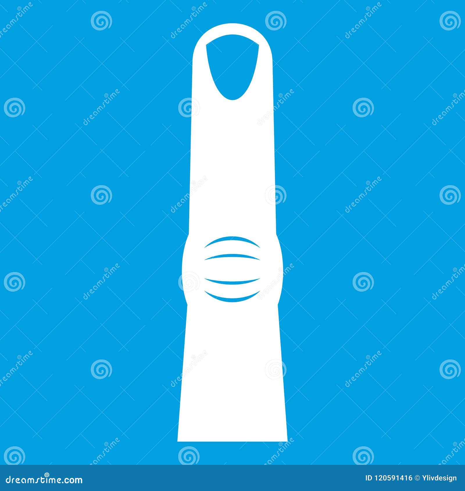 Finger icon white stock vector. Illustration of index - 120591416