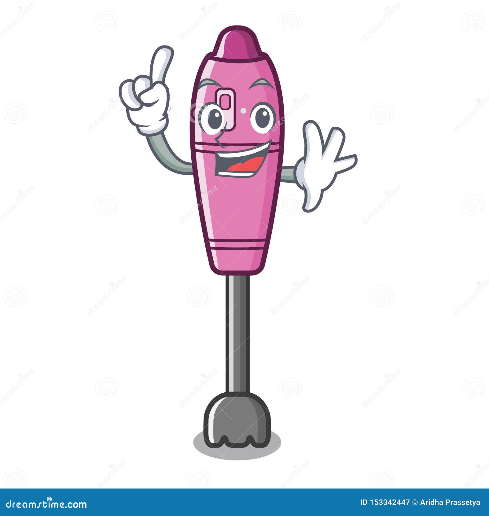 Finger Immersion Blender in the Cartoon Shape Stock Vector ...