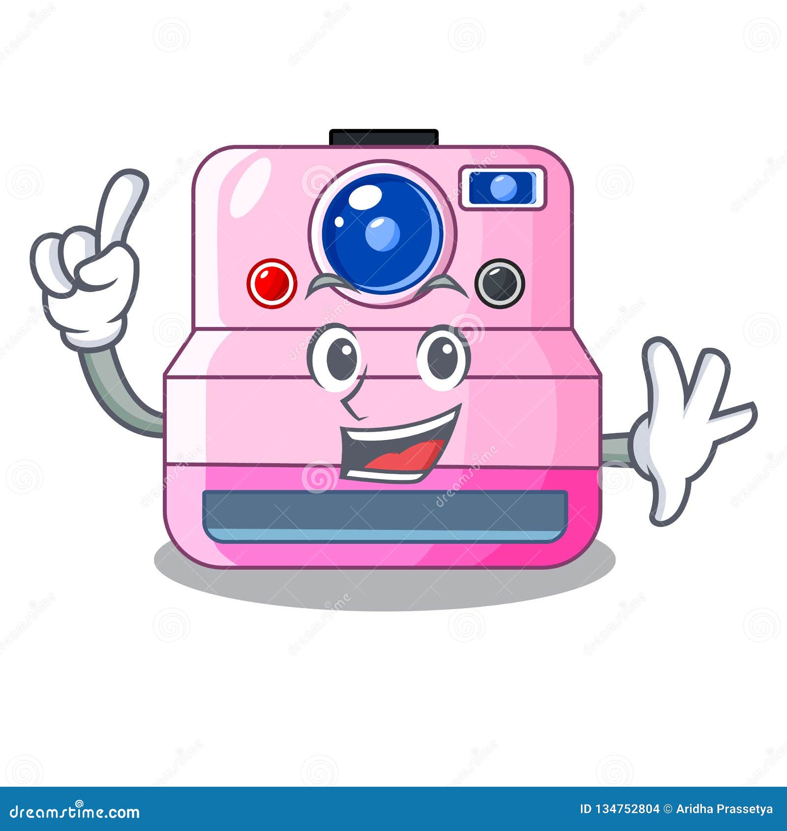 Finger Instant Camera Isolated on a Mascot Stock Vector - Illustration ...