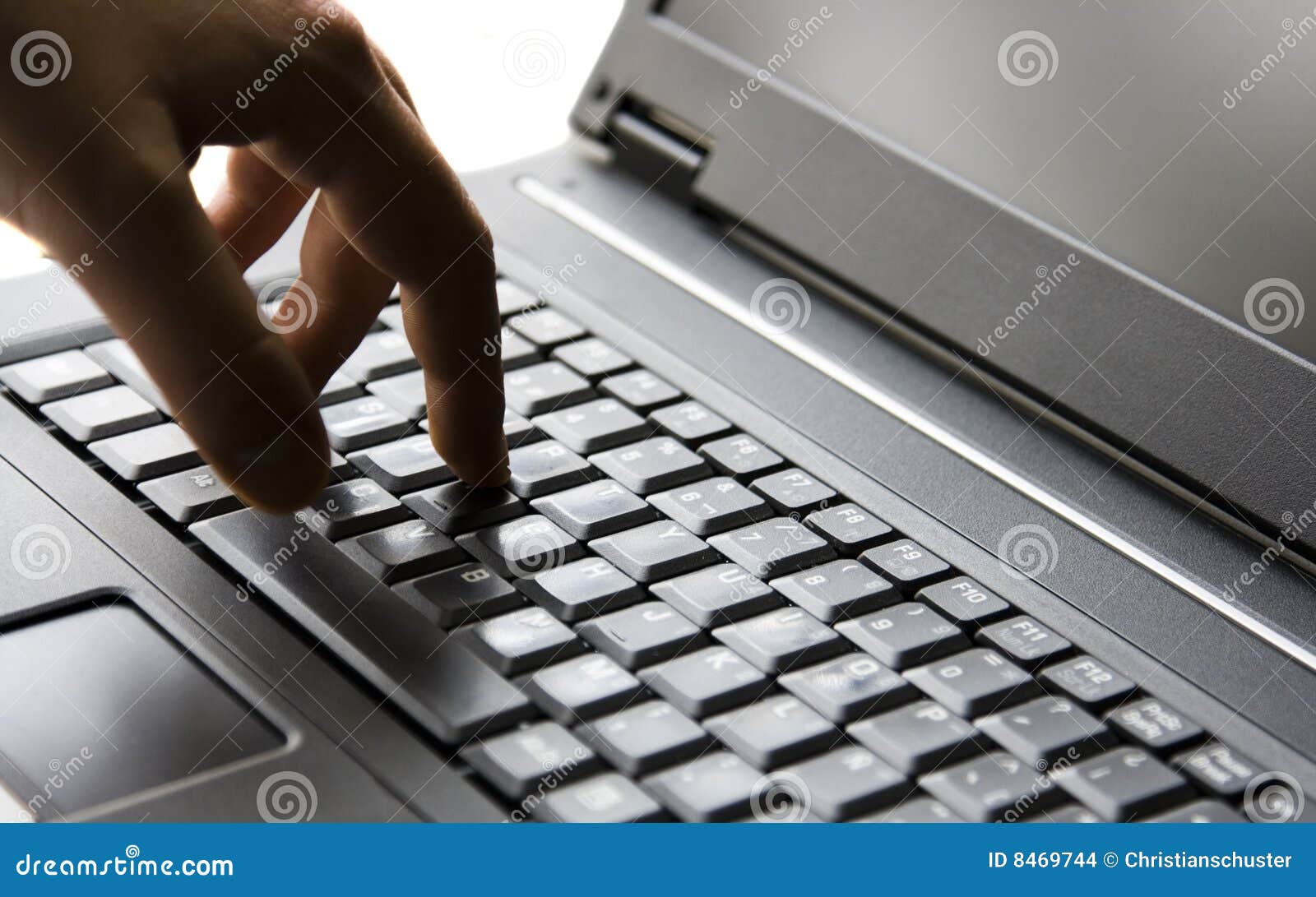 Finger on key stock photo. Image of computer, typing, business - 8469744