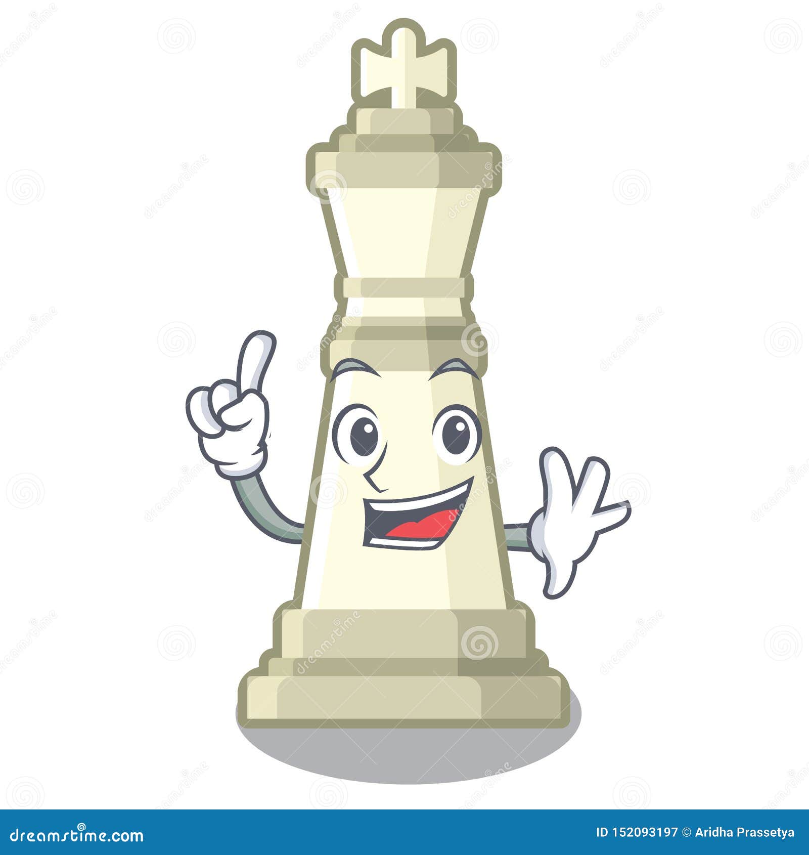 Finger King Chess in the Cartoon Shape Stock Vector - Illustration of ...
