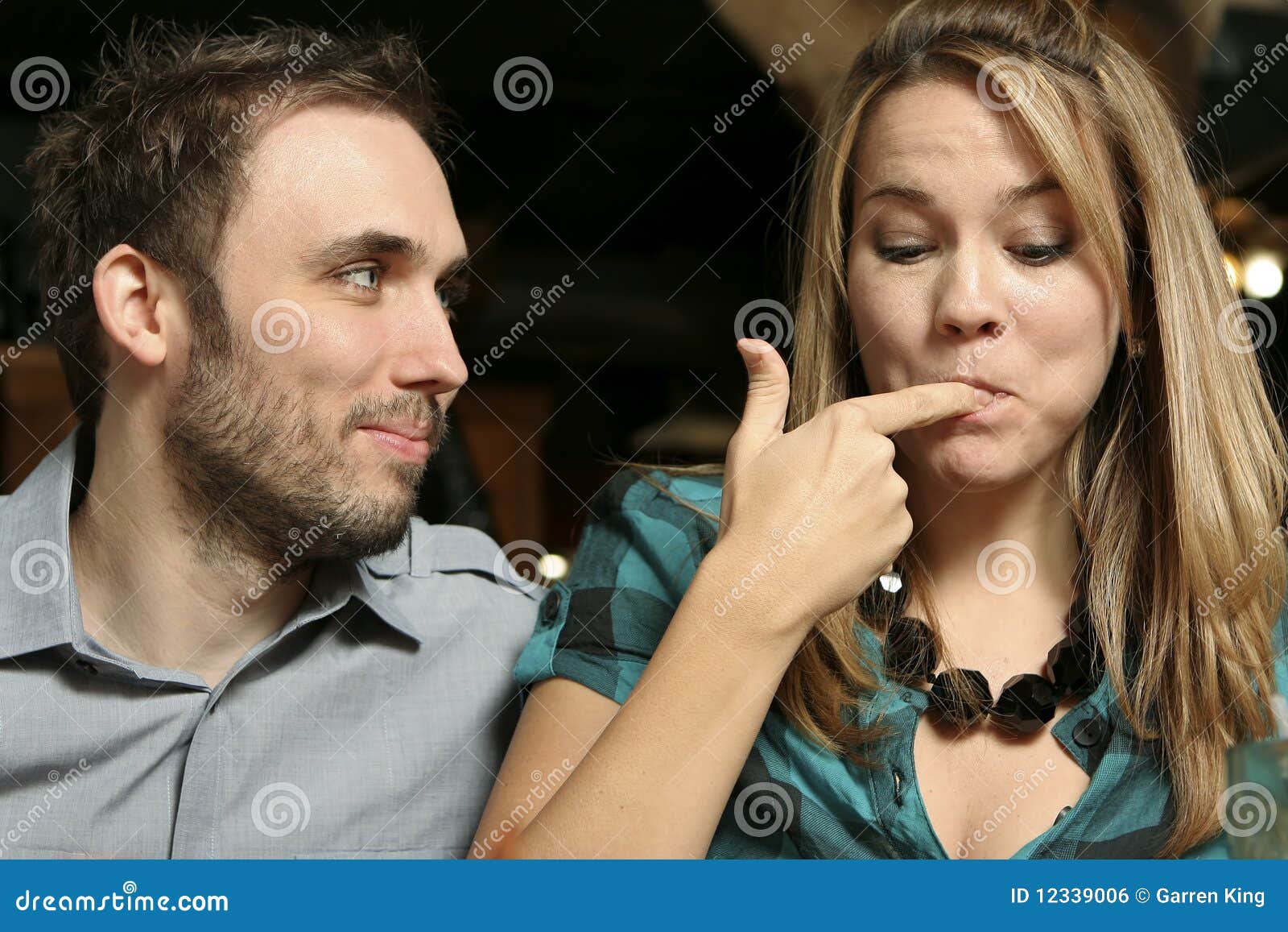 Finger Lickin Good stock photo. Image of couple, caucasian - 12339006
