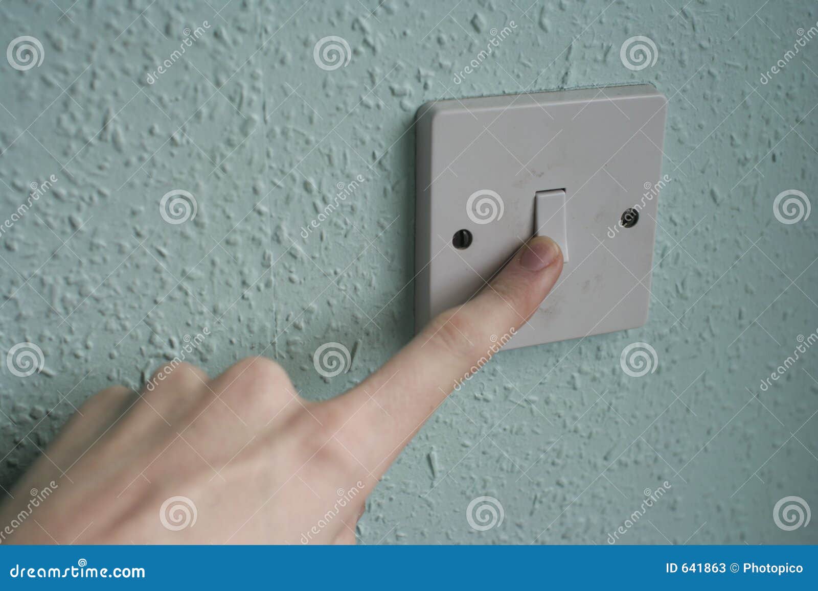 Finger on a light switch stock image. Image of finger, colour - 641863