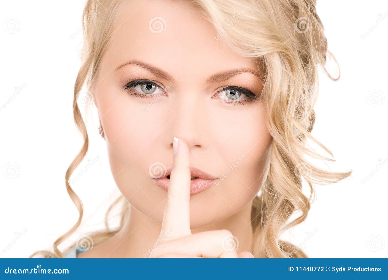 Finger on lips stock photo. Image of hand, lovely, finger - 11440772