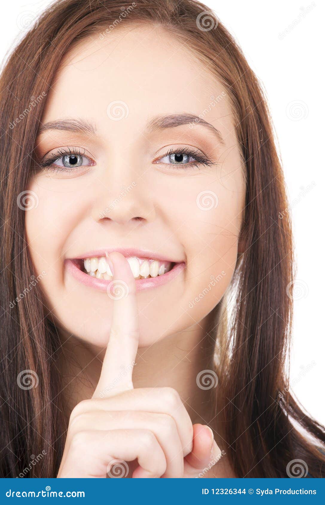 Finger on lips stock photo. Image of intimate, closeup - 12326344