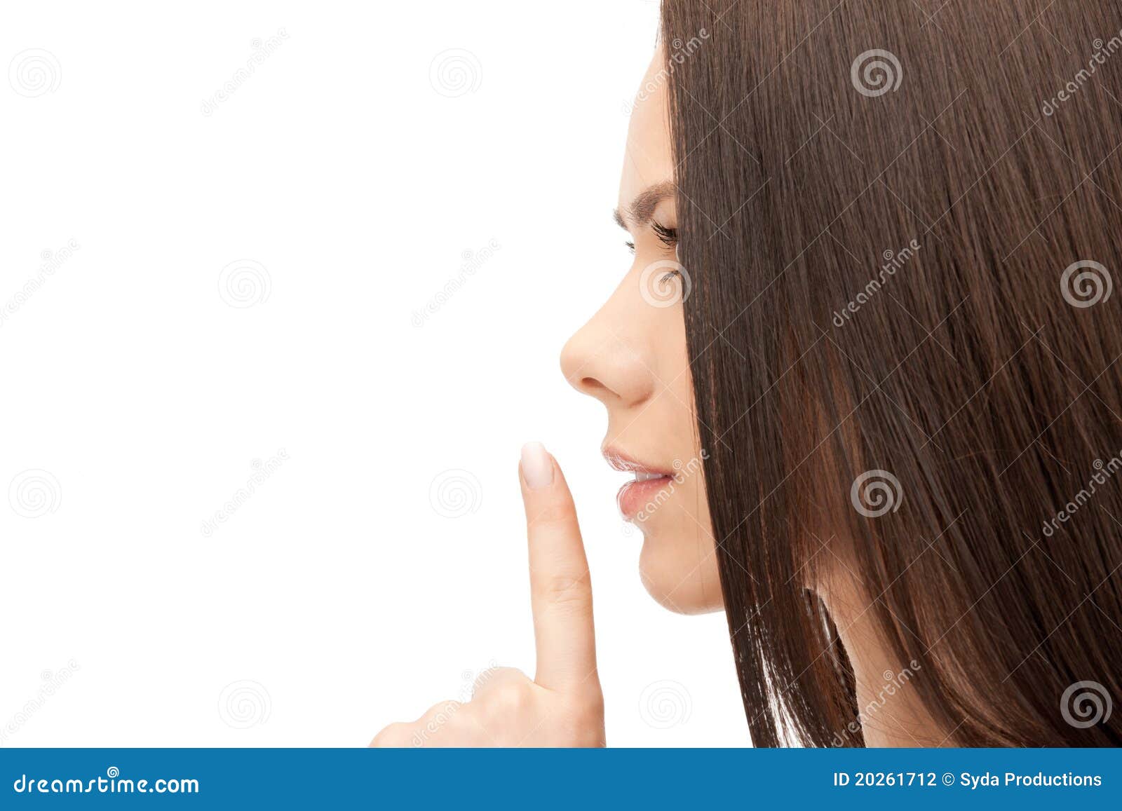 Finger on lips stock photo. Image of lovely, adult, enigmatic - 20261712