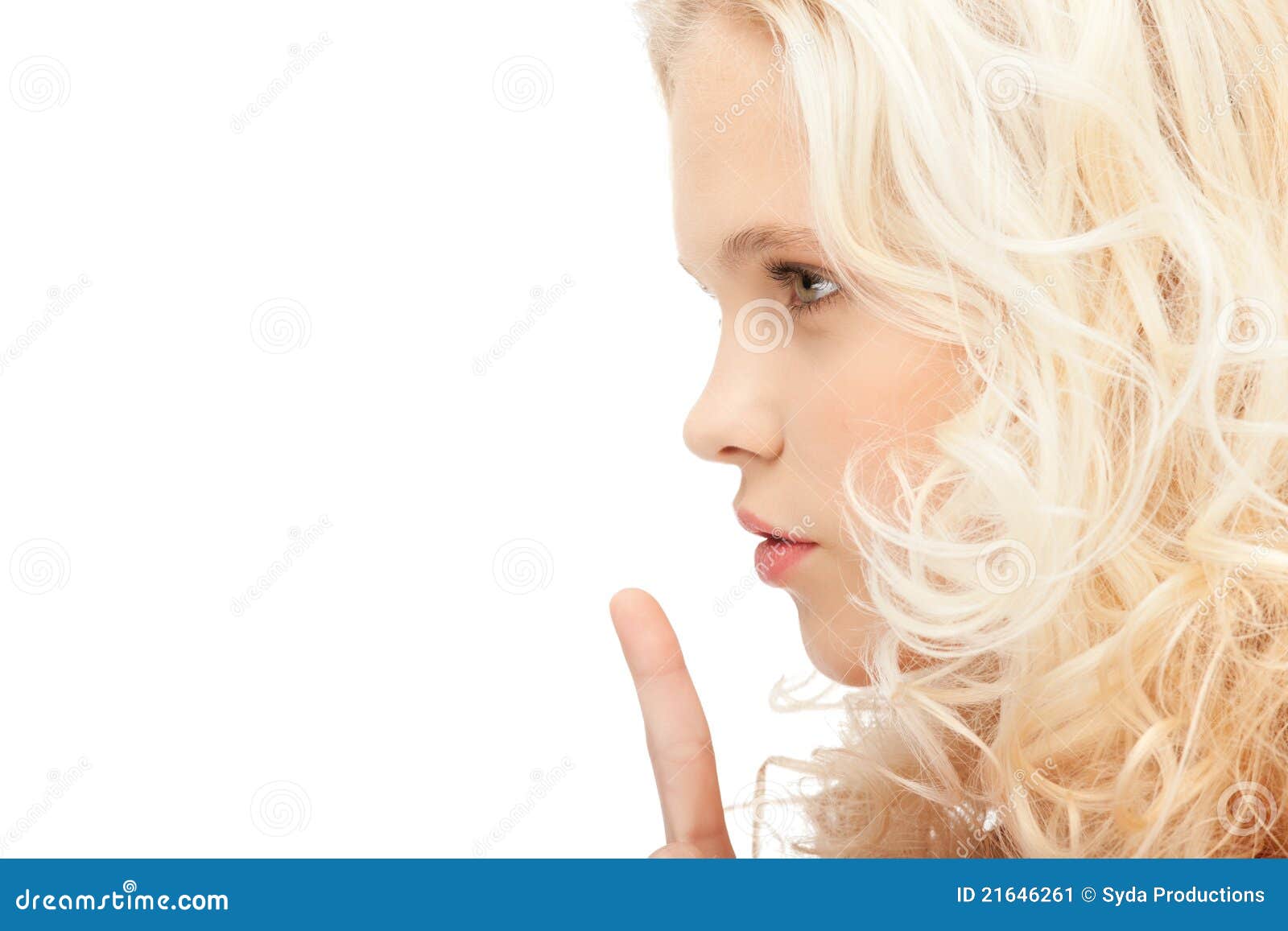 Finger on lips stock image. Image of expression, looking - 21646261