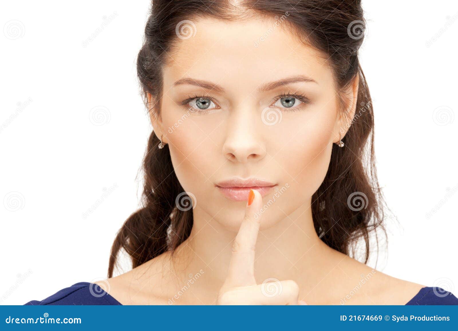 Finger on lips stock image. Image of intimate, calm, gorgeous - 21674669