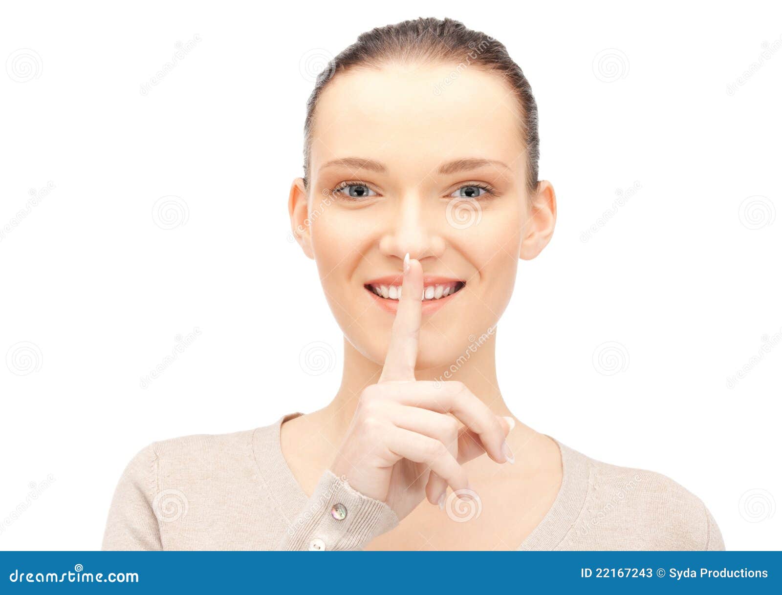 Finger on lips stock image. Image of expression, closeup - 22167243